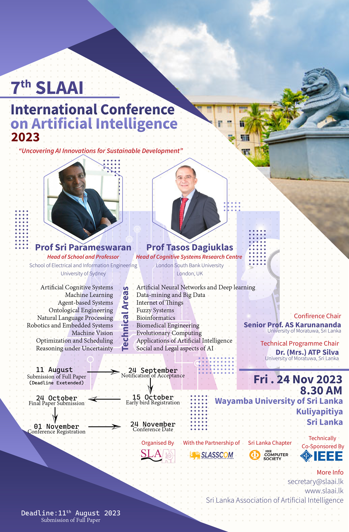 SLAAI – International Conference on Artificial Intelligence – 2023